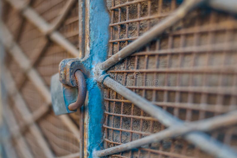 Old Padlock Window with a Rusty Iron Window Stock Photo - Image of ...