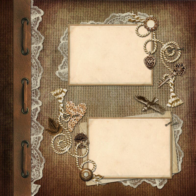 Vintage Background with Frames Stock Illustration - Illustration of ...