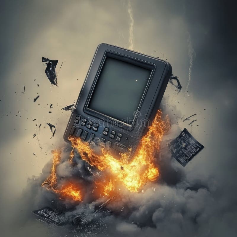 Pager Explodes, Dangerous Broken Communication Gadget Stock ...