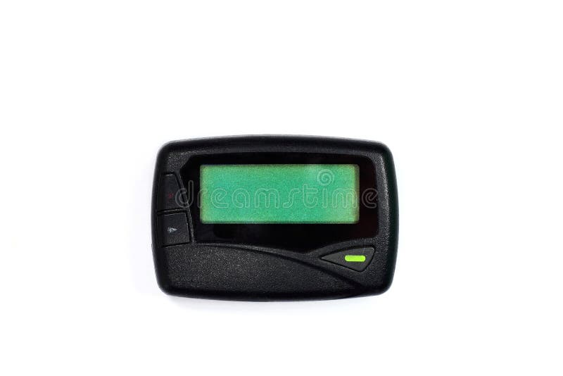 A Black Pager on a White Background Stock Image - Image of rare, black ...