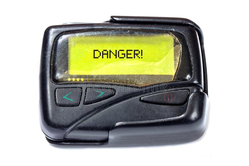 A Black Pager on a White Background Stock Image - Image of rare, black ...