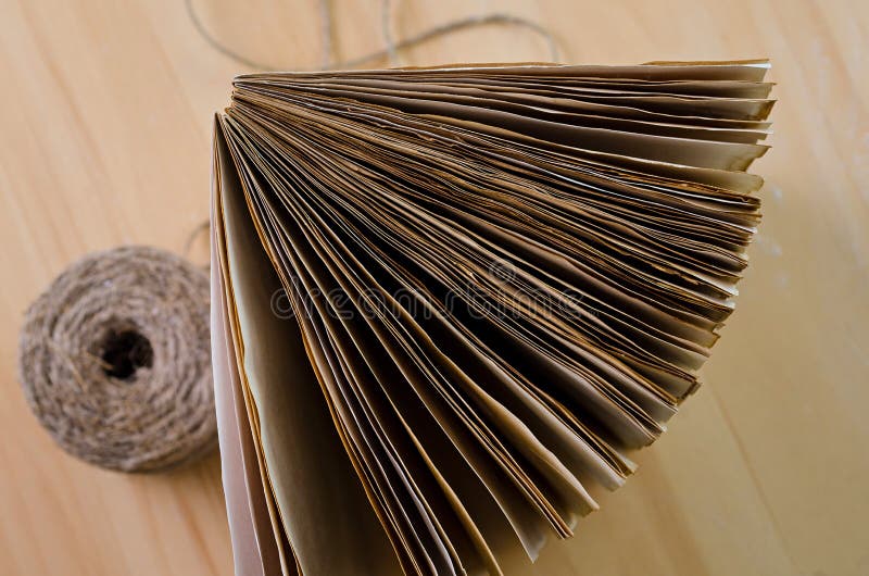 Old pages on wood stock image. Image of cord, white, kitchen - 63860953