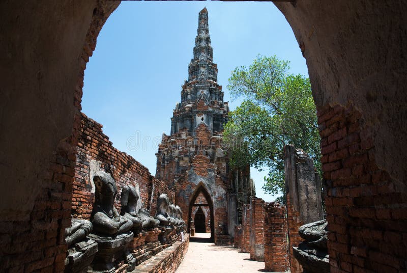 The old pagoda in frame stock image. Image of architecture - 14764075