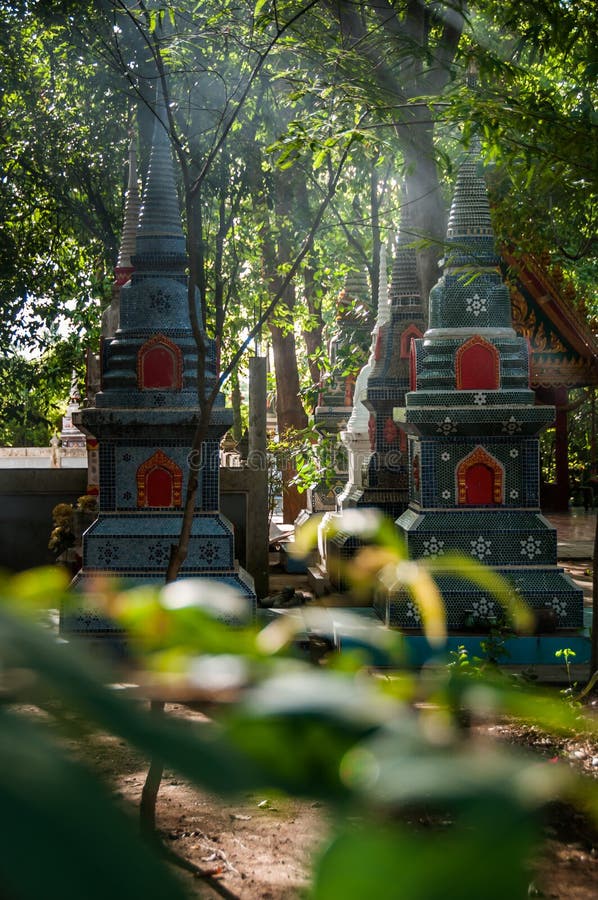 Old pagoda at Pamok temple stock image. Image of buddhist - 78358325