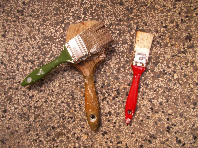 Old paint brushes. stock image. Image of aged, paint - 127365179