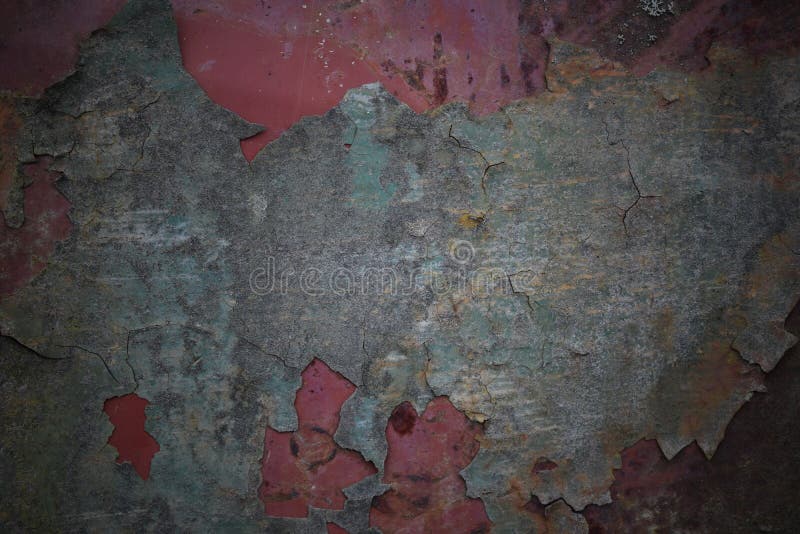 Old Paint Peeling Down of Rusted Metal Gate Stock Image - Image of ...