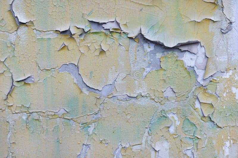 Old Paint Peeling Off in Large Chunks on a Concrete Wall Stock Image ...