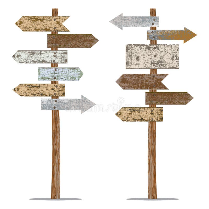 Old_paint_signposts stock vector. Illustration of plank - 125672112