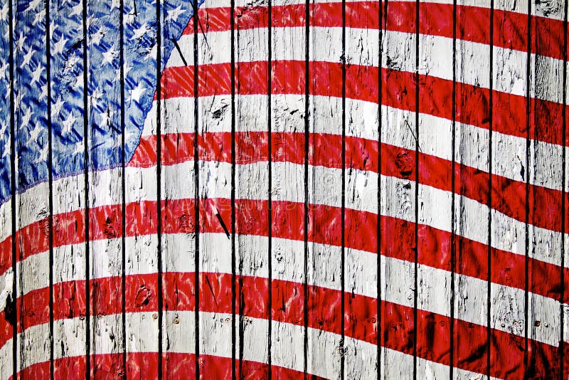 Old Painted American Flag stock image. Image of american - 32702523
