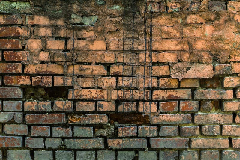 Old Painted Brick Wall with Black Paint Drips Stock Photo - Image of ...