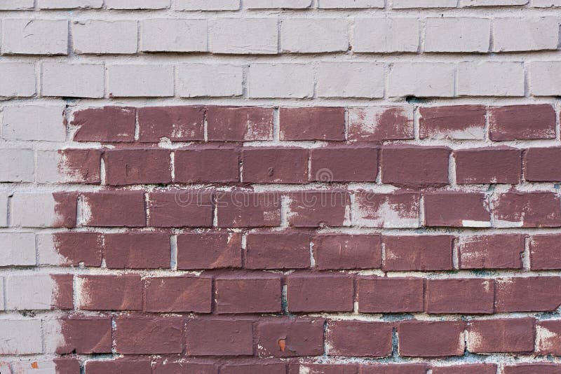 Old Painted Brick Wall. Texture of Rough Brickwork Stock Photo - Image ...