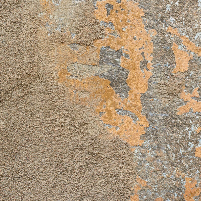 Old Painted Concrete Wall Fragment Stock Photo - Image of architecture ...