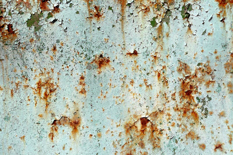 Old Painted Cyan Rusty Wall Texture Stock Photo - Image of orange ...