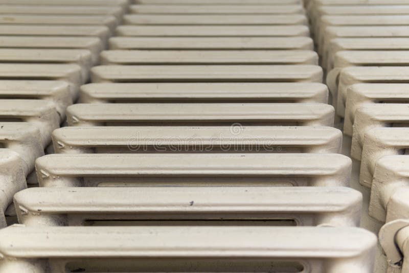 Old Painted Heating Radiator. Pink Dirty Color Stock Image - Image of ...