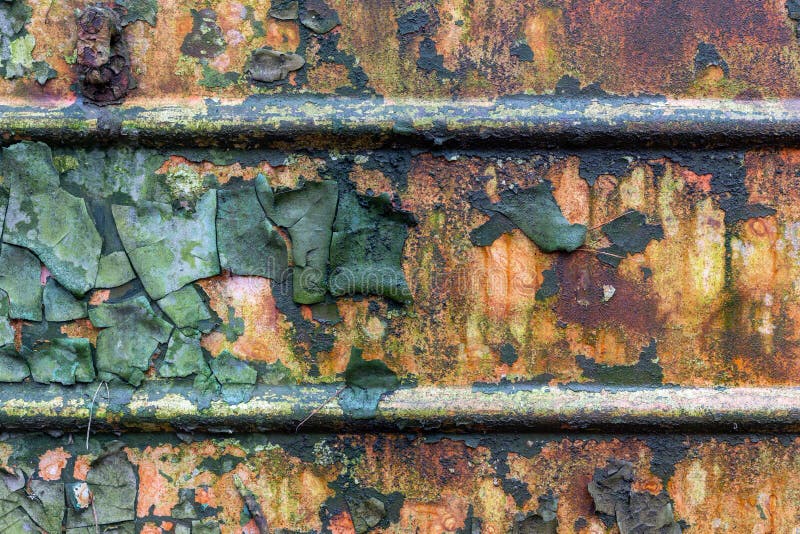 Old Painted Metal Texture with Traces of Rust Stock Image - Image of ...