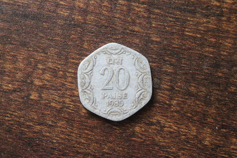 Old 20 Paisa Coin Frontside Stock Image - Image of front, rupees: 282480929
