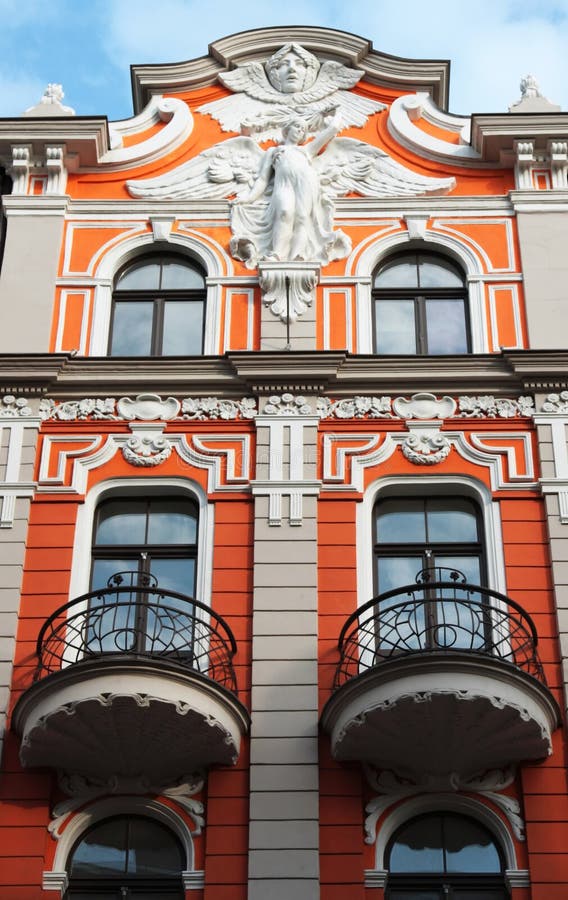 Old palace in riga stock image. Image of orange, russian - 16808239