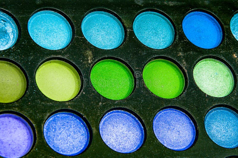 Old Palette with Multi-colored Shadows. a Set of Multi-colored ...