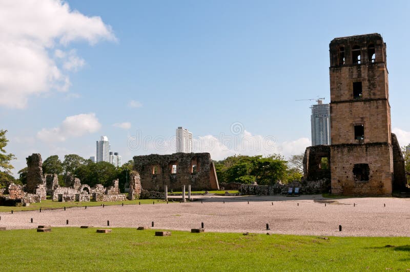 Old Panama City Ruins stock photo. Image of rock, grass - 22755478