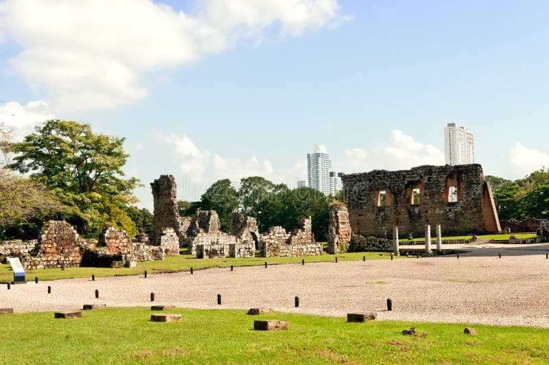 Old Panama City Ruins stock photo. Image of rock, grass - 22755478