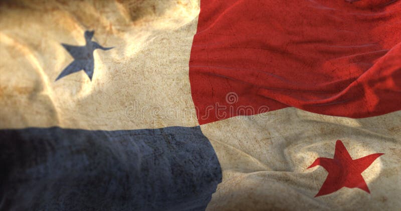 Old Panama Flag waving stock illustration. Illustration of democracy ...