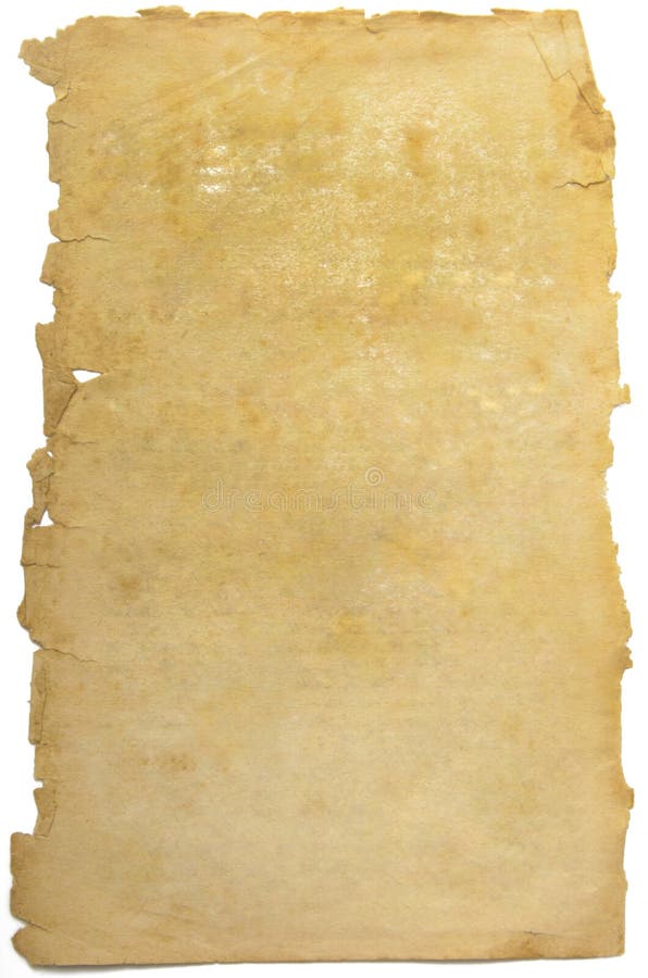 Scan of Old Paper on White Background Stock Photo - Image of parchment ...