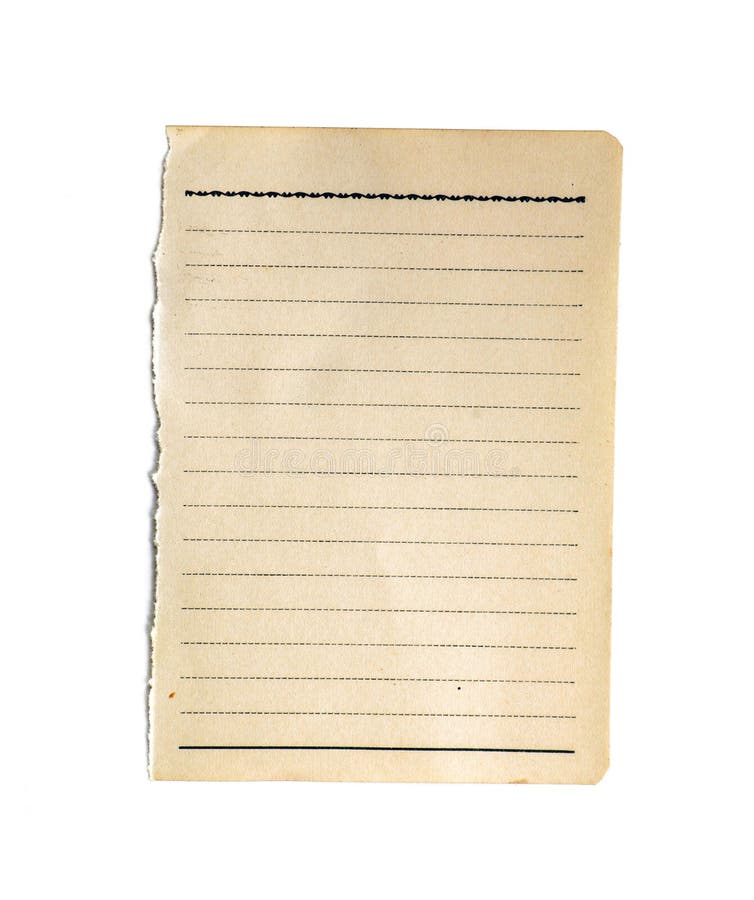 Old Lined Paper Scrap