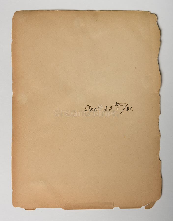 Old Paper stock image. Image of tattered, document, single - 3637895