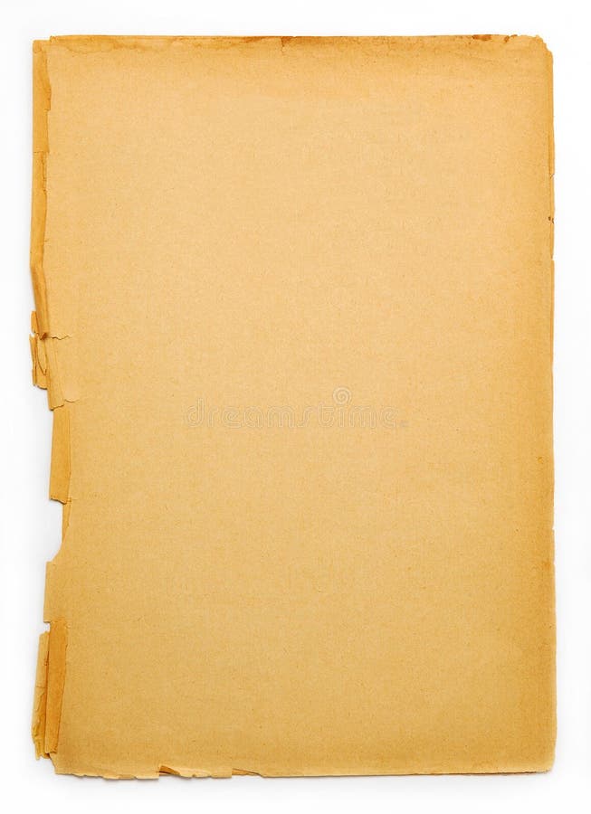 Old Paper Page with Torn Edges Stock Photo - Image of yellow, torn: 2669786