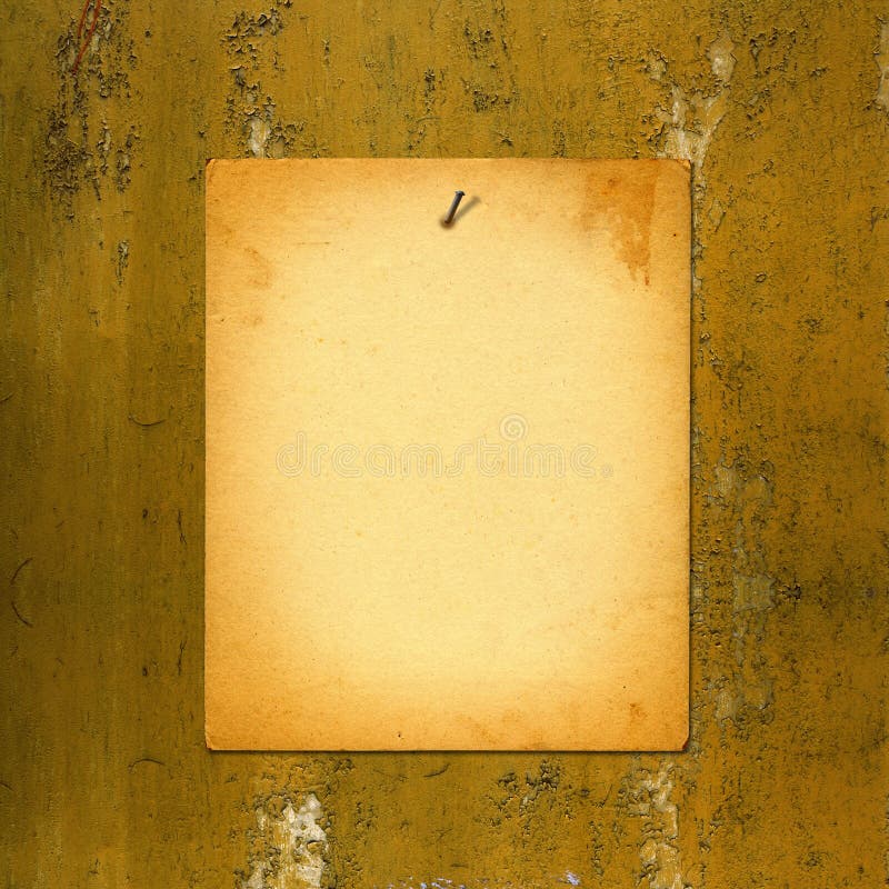 Old Paper Ad on Shabby Background Rusty Wall Stock Photo - Image of ...