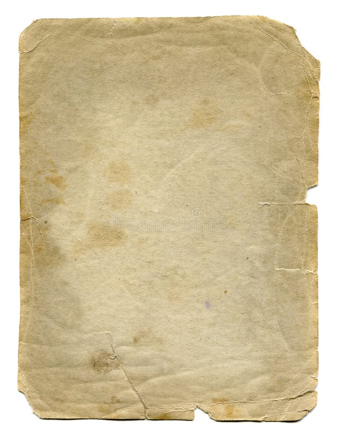 Scan of Old Paper on White Background Stock Photo - Image of parchment ...