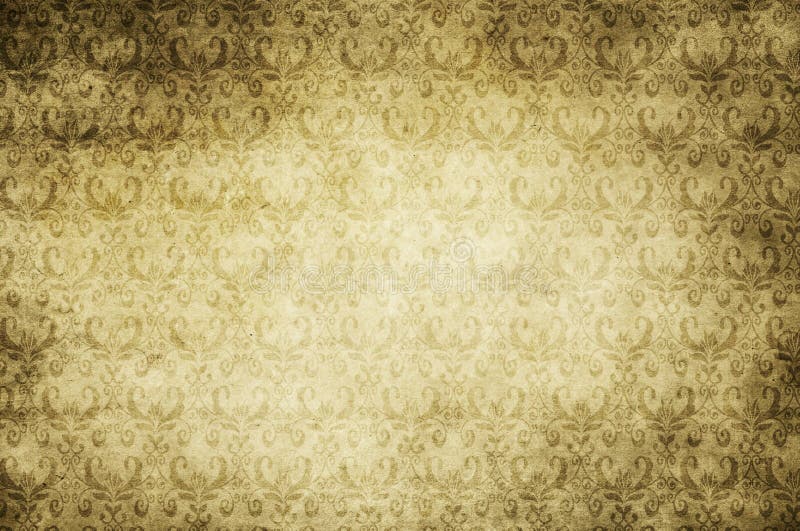 Old Paper Background with Old-fashioned Patterns. Stock Image - Image ...