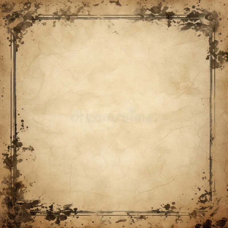 An Old Paper Background with a Square Frame Stock Illustration ...