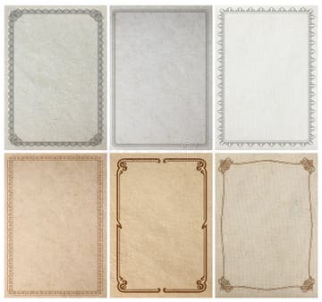 Old Paper Background Texture with Vintage Frame Border Stock Image ...