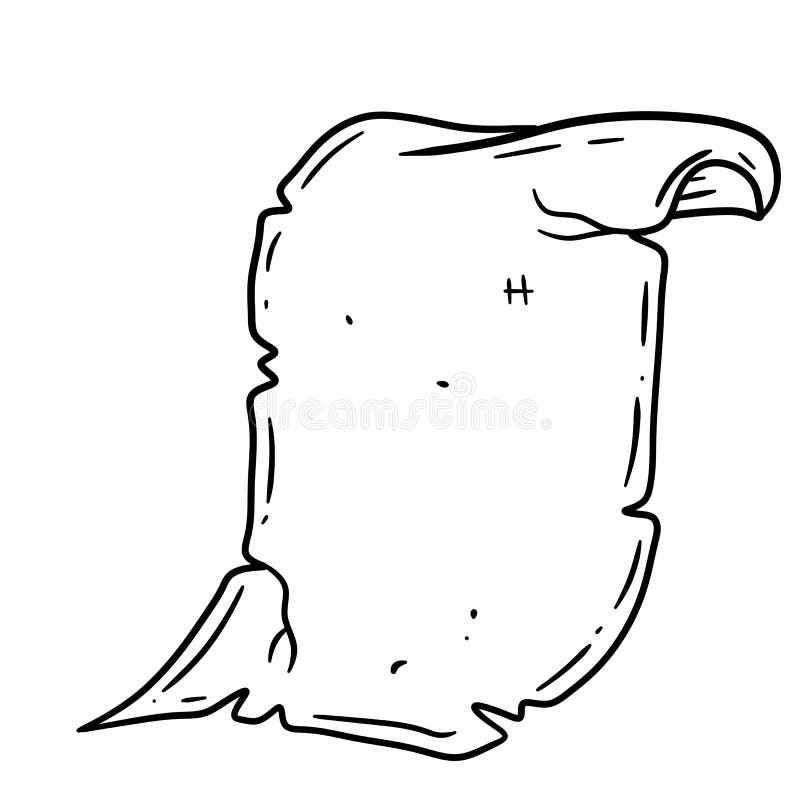 Old Paper. Blank Papyrus for the Text. Ancient Document. Sketch Doodle ...