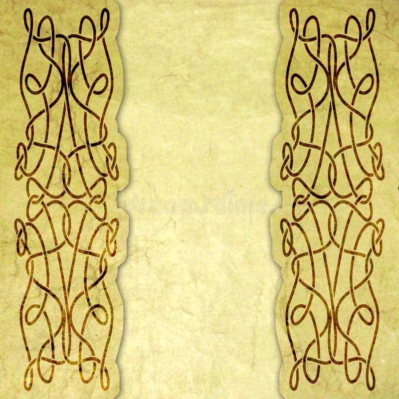 Old Paper with Celtic Pattern Stock Illustration - Illustration of ...
