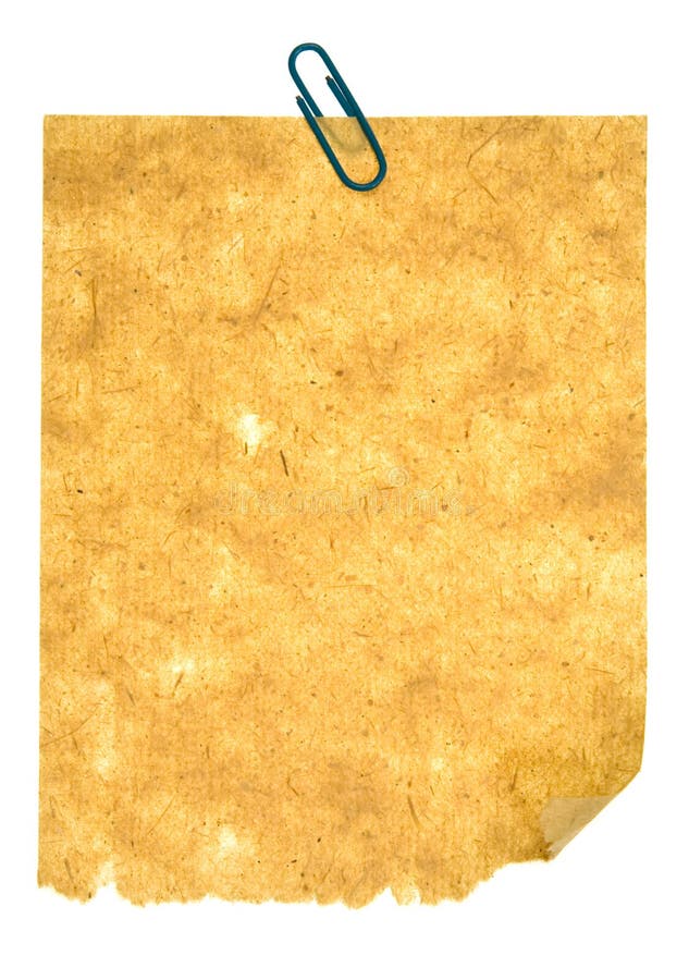 Old paper with Clip stock image. Image of dirty, greeting - 4784047