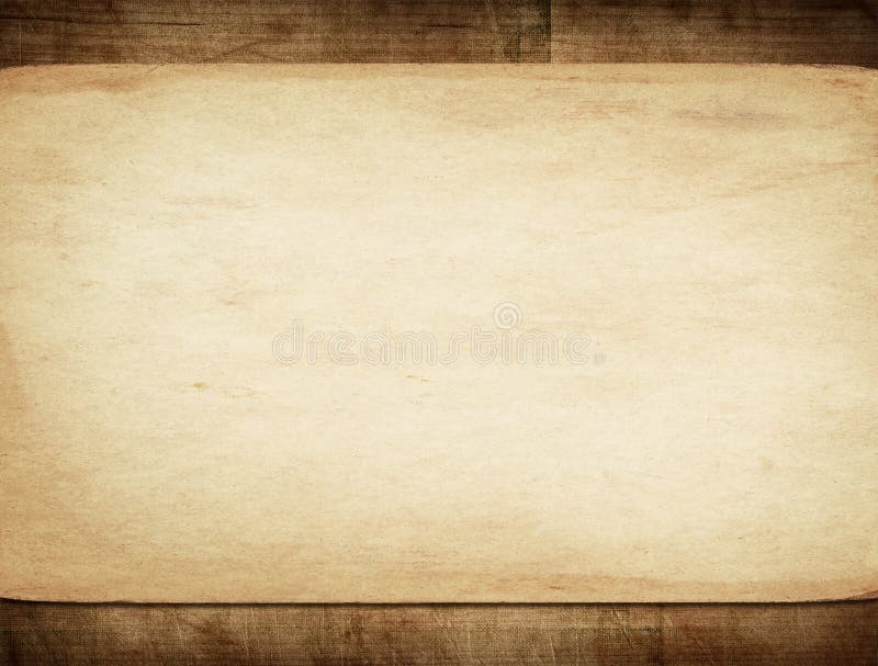 Antique Paper Notice Board On Old Grunge Wood Wall Stock Photo - Image ...