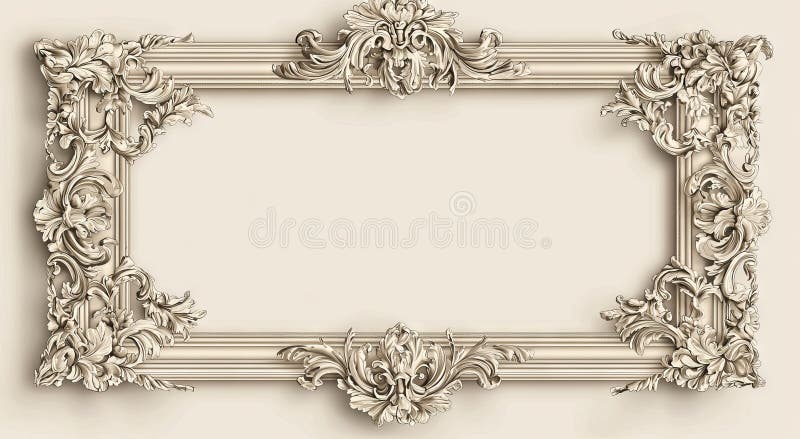 Old Paper Decorated with Elaborate Medieval Ornamental Border Design ...