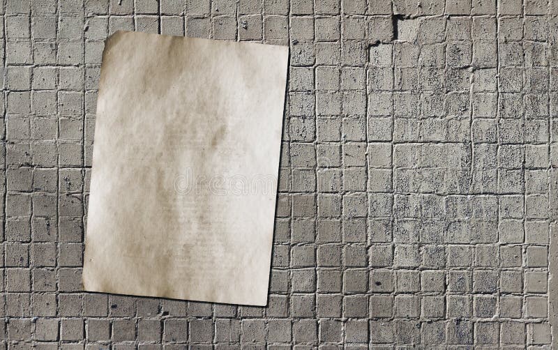 Paper on tile wall stock image. Image of background - 180515097