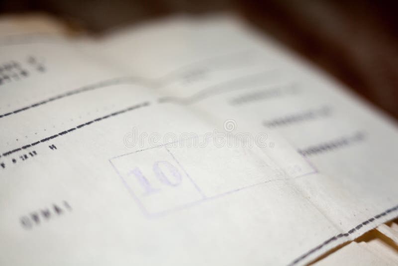 Old Paper Documents. Ink Stamp Stock Photo - Image of bookkeeper ...
