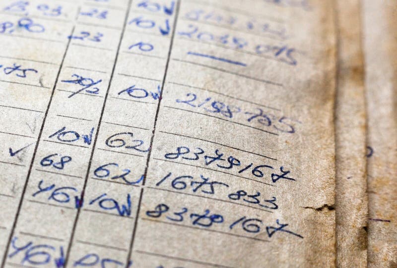 Old Paper Documents in the Archive Stock Photo - Image of budget ...