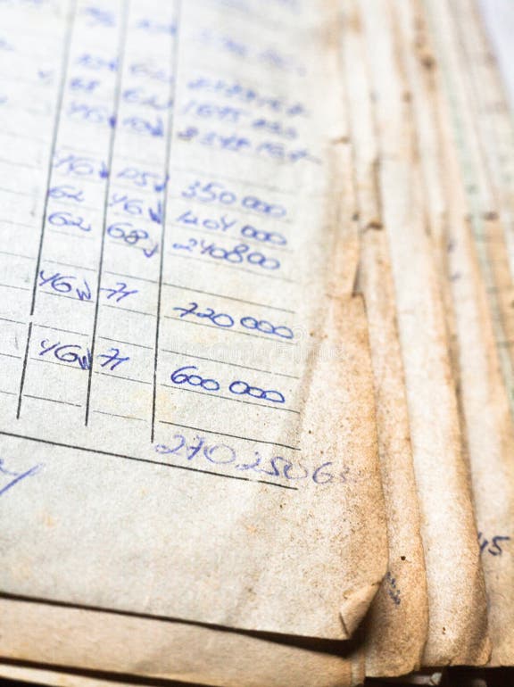 Old Paper Documents in the Archive Stock Photo - Image of brown ...