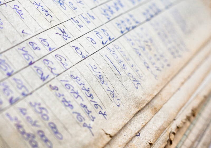 Old Paper Documents in the Archive Stock Photo - Image of journal ...