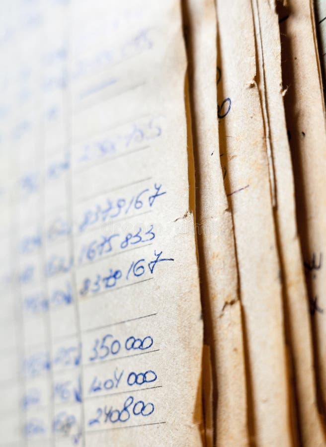 Old Paper Documents in the Archive Stock Photo - Image of archival ...