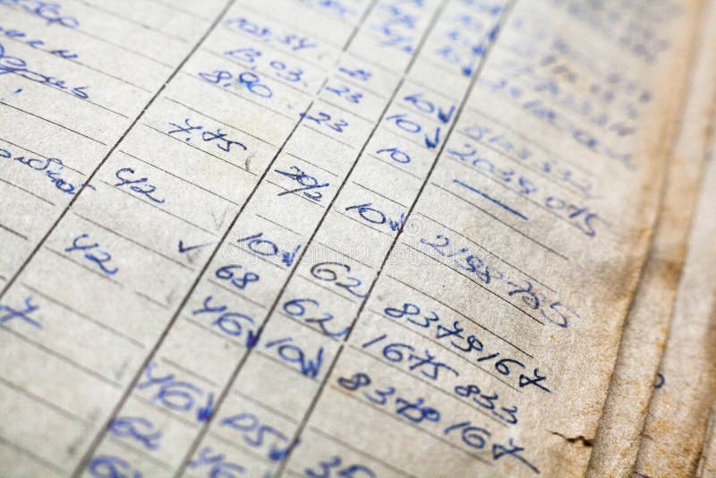 Old Paper Documents in the Archive Stock Image - Image of book ...