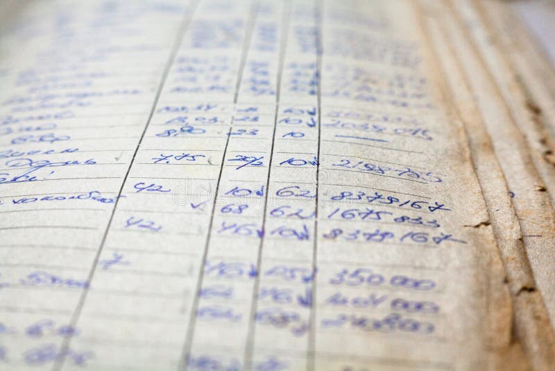 Old Paper Documents in the Archive Stock Image - Image of commercial ...