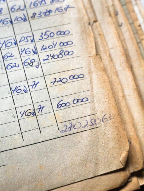 Old Paper Documents in the Archive Stock Photo - Image of commercial ...