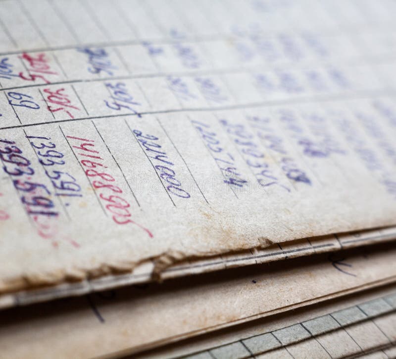 Old Paper Documents in the Archive Stock Image - Image of concept ...