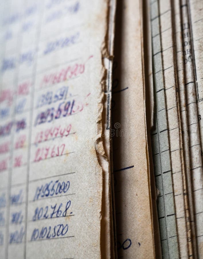 Old Paper Documents in the Archive Stock Image - Image of concept ...